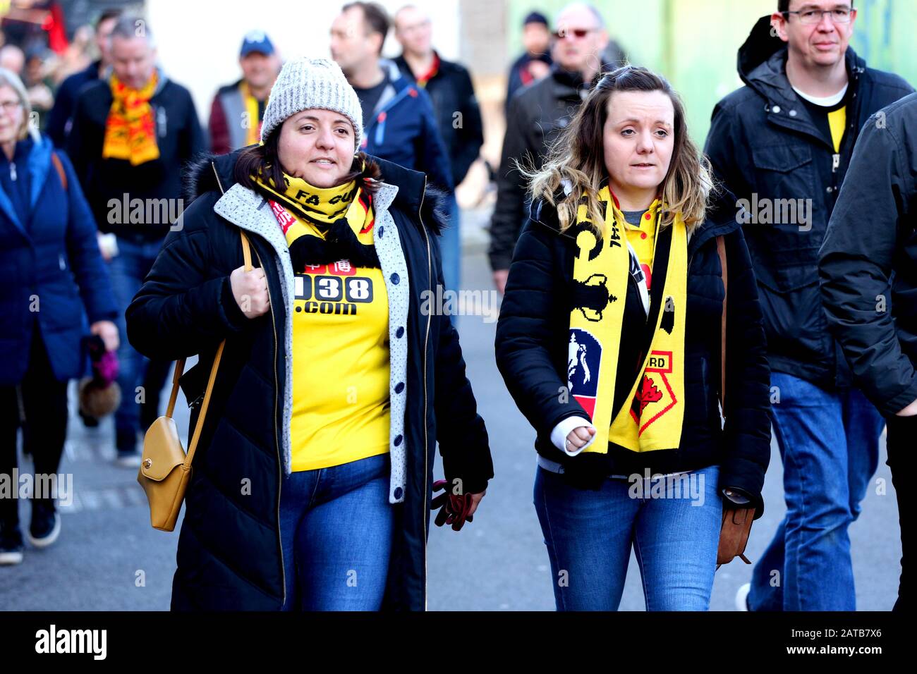 Watford fans arrive stadium ahead premier league match vicarage road hi ...