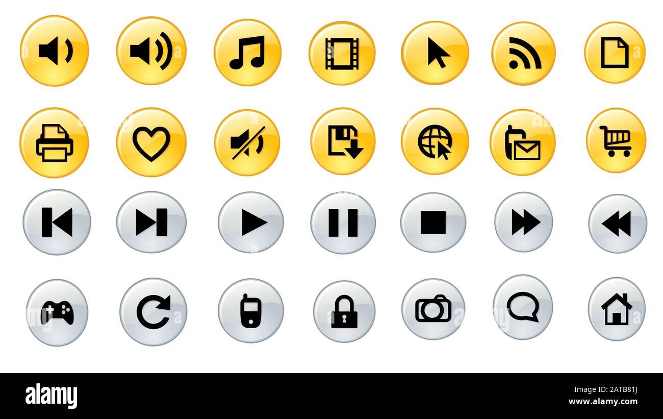 Generic Technologic Symbols pack High resolution template Stock Photo ...