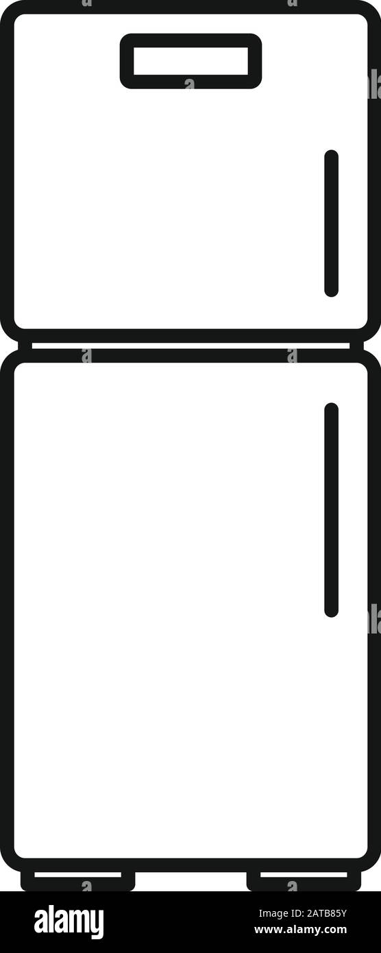 Full fridge icon. Outline full fridge vector icon for web design ...