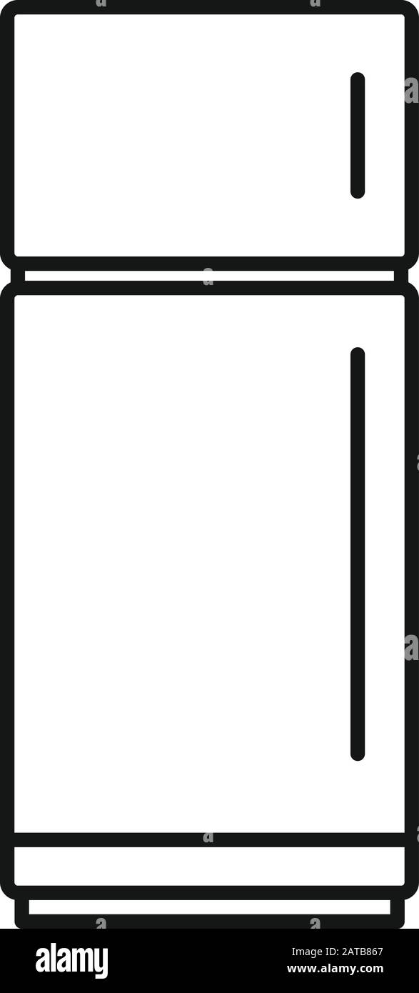 Cold fridge icon. Outline cold fridge vector icon for web design ...