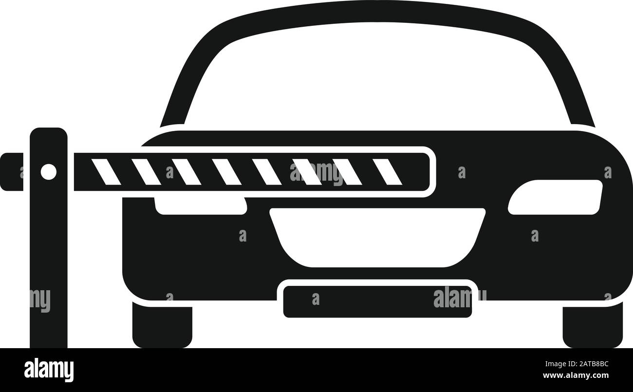 Car parking barrier icon. Simple illustration of car parking barrier ...
