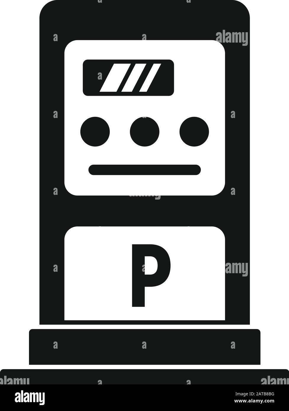 Parking payment kiosk icon. Simple illustration of parking payment ...