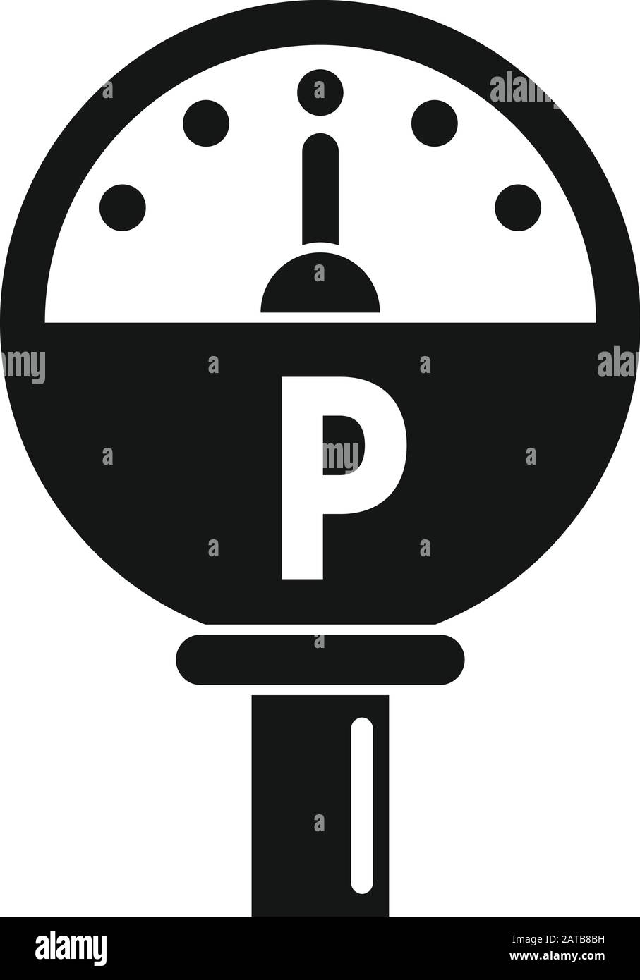Parking timer icon. Simple illustration of parking timer vector icon ...