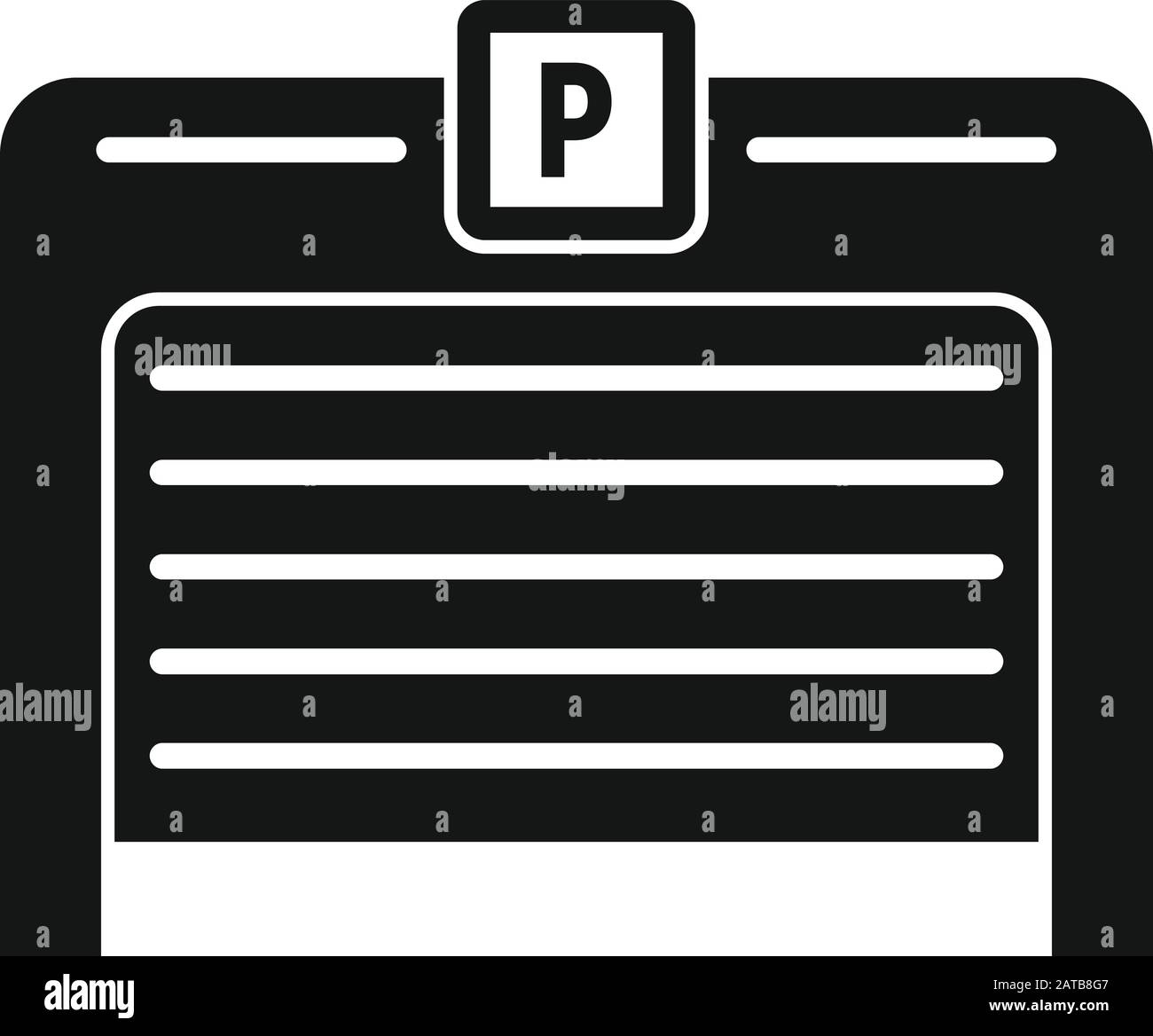 Parking gate icon. Simple illustration of parking gate vector icon for ...
