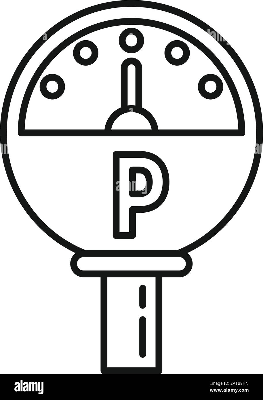 Parking timer icon. Outline parking timer vector icon for web design ...