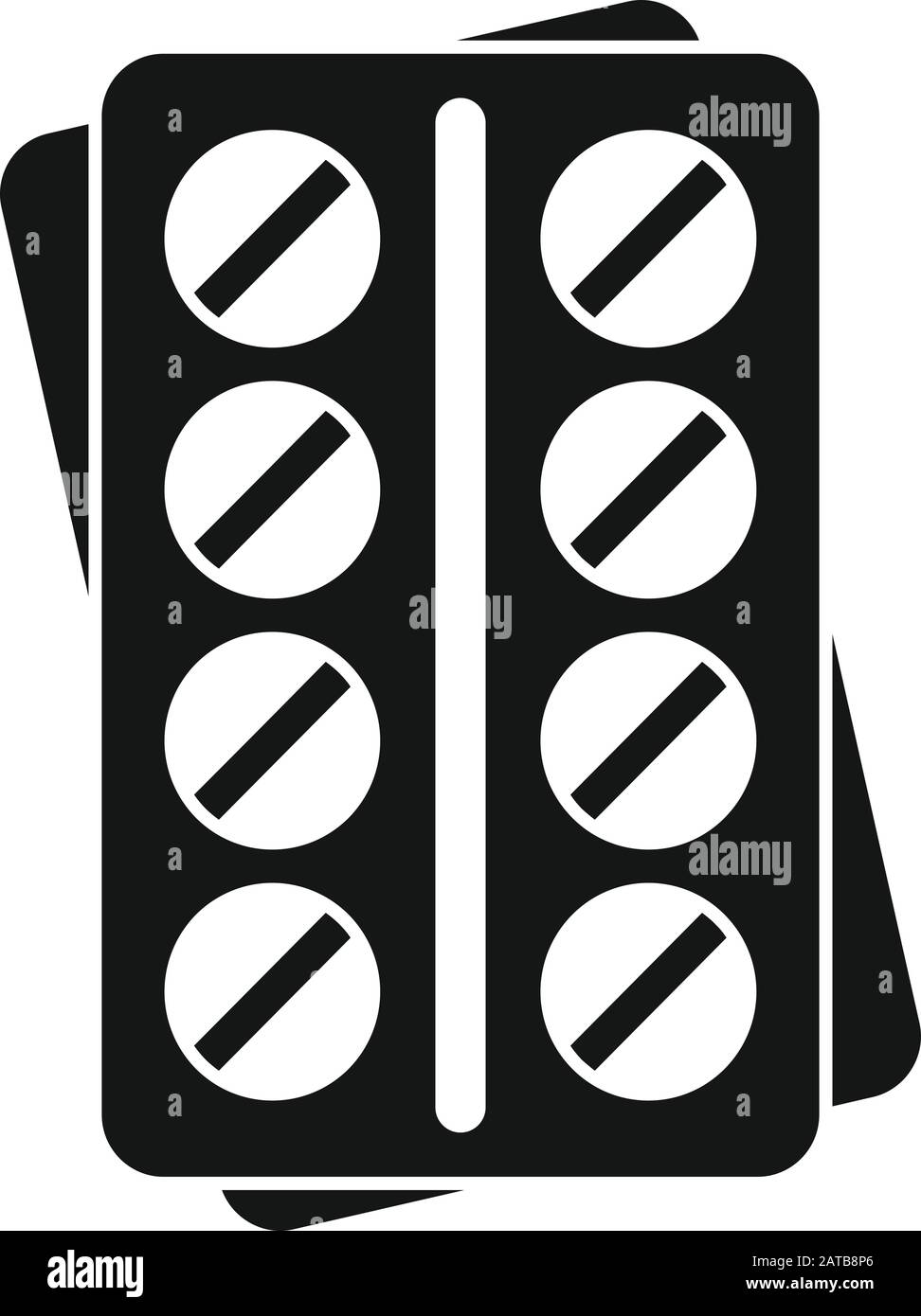 Pills pack icon. Simple illustration of pills pack vector icon for web ...