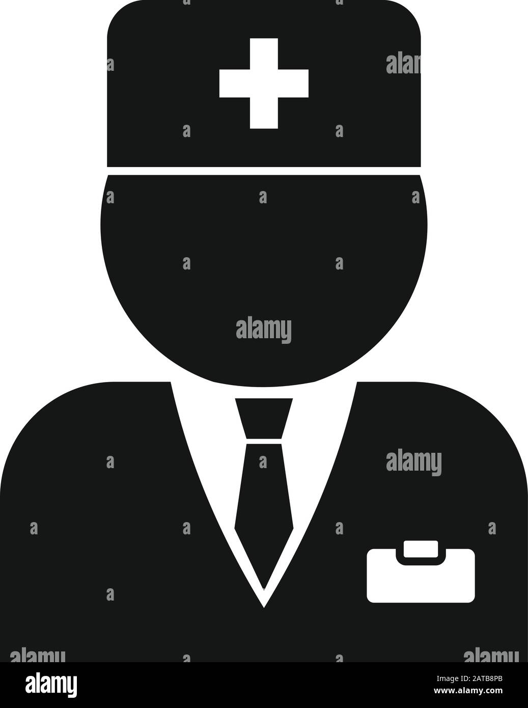 Hospital doctor icon. Simple illustration of hospital doctor vector ...