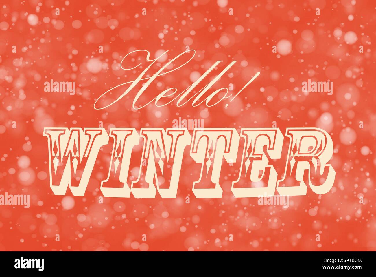 Hello Winter template texture background Stock Photo - Alamy
