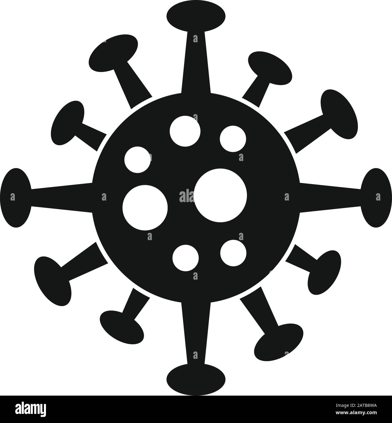 Virus bacteria icon. Simple illustration of virus bacteria vector icon ...