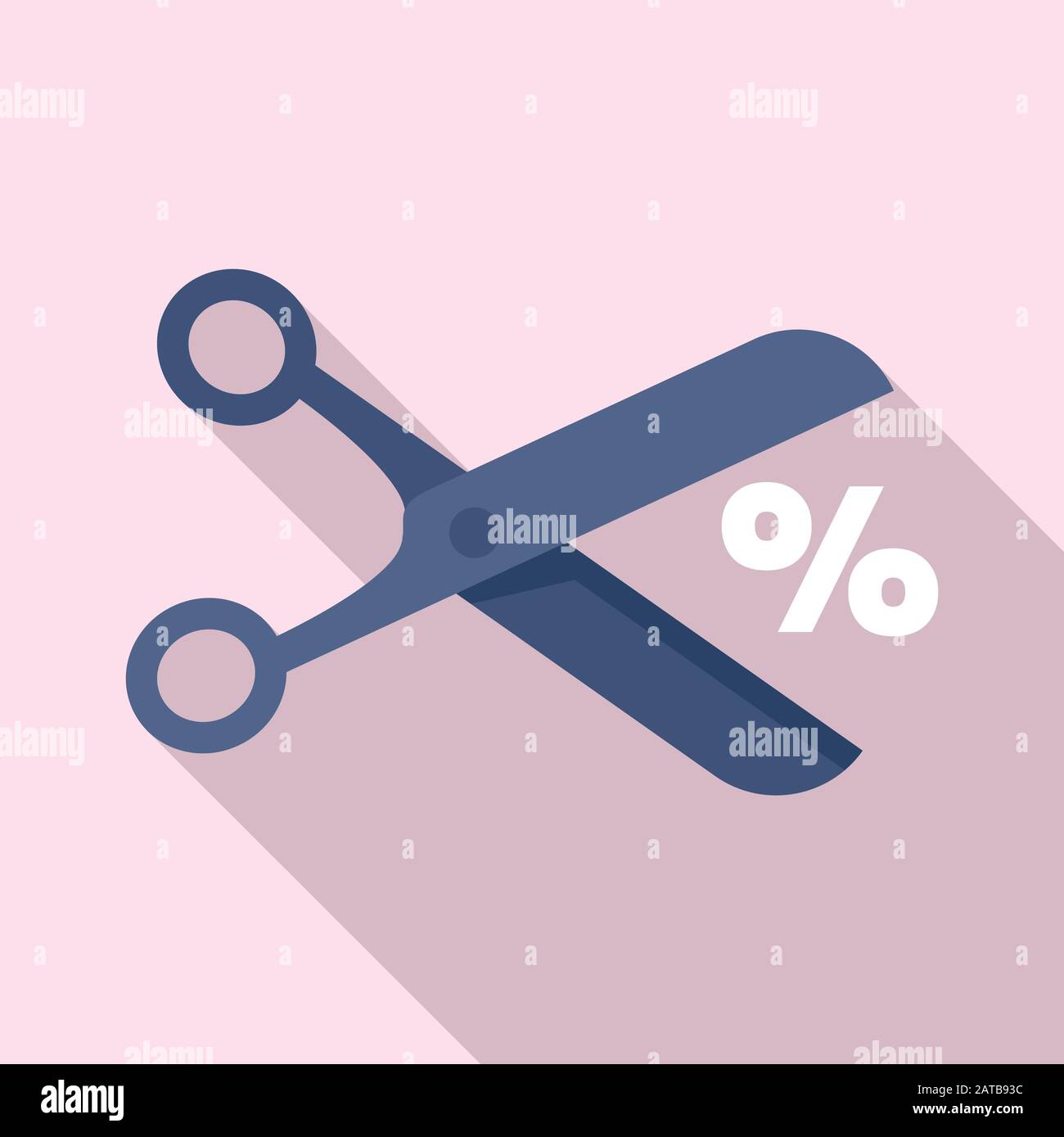 Scissors price cut icon. Flat illustration of scissors price cut vector ...
