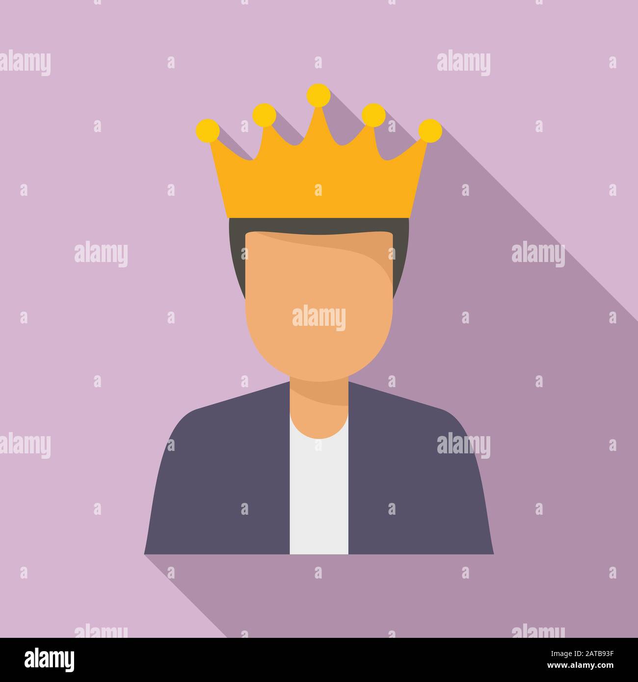 King loyalty program icon. Flat illustration of king loyalty program ...