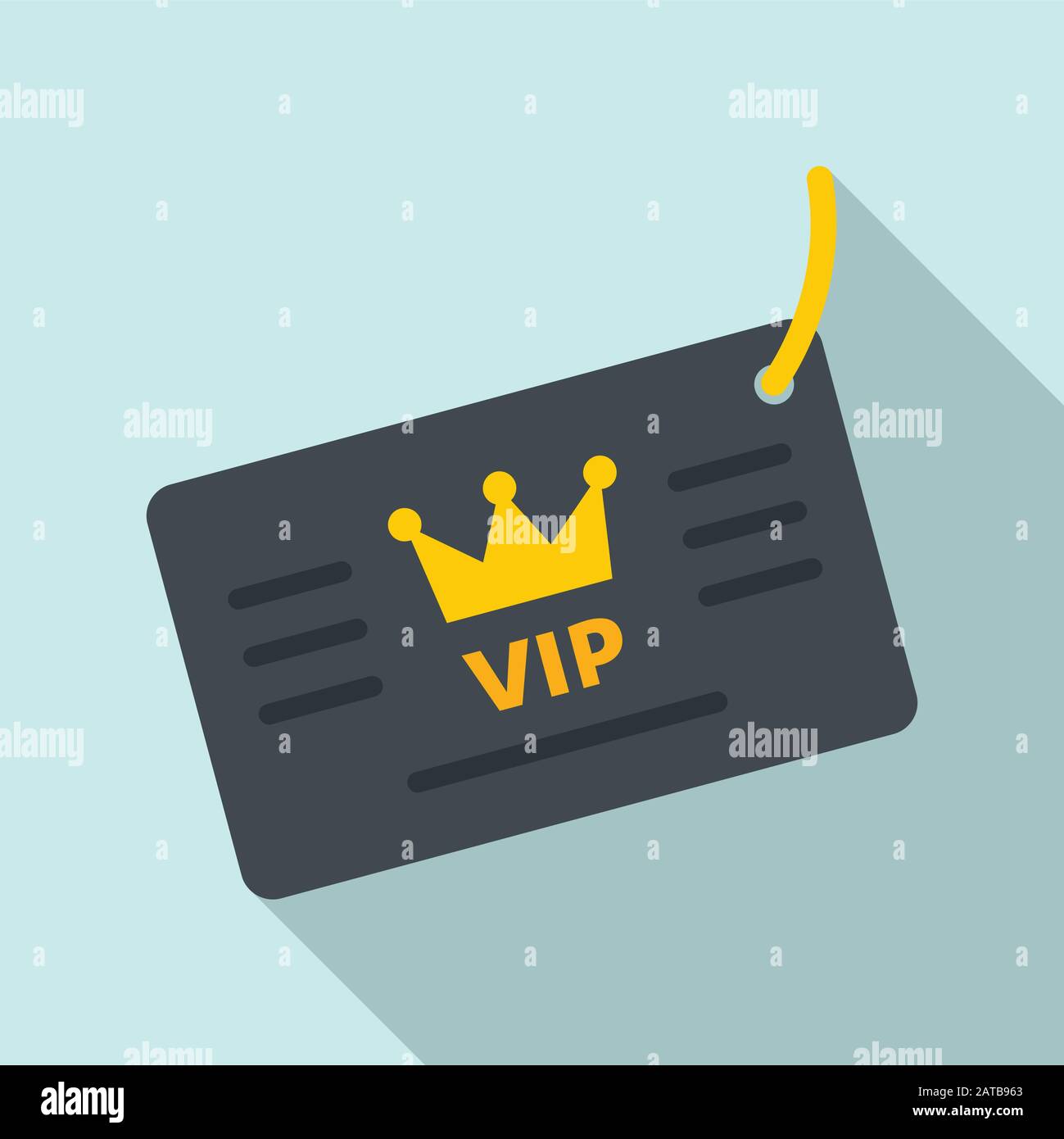 Vip loyalty card icon. Flat illustration of vip loyalty card vector ...