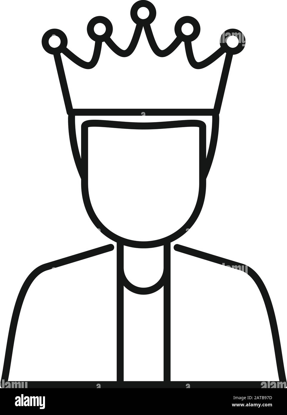 King loyalty program icon. Outline king loyalty program vector icon for ...