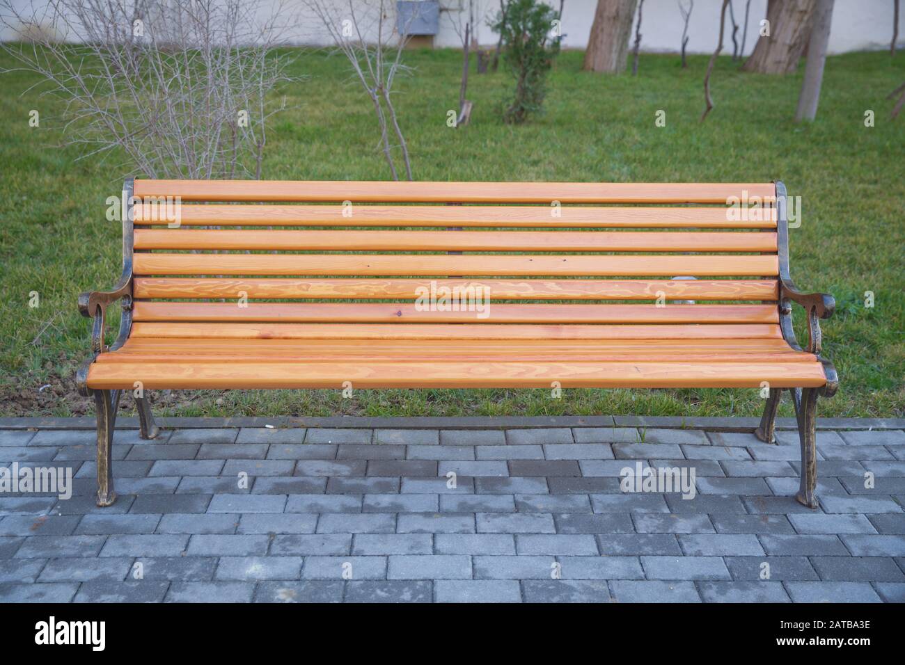 Wood exterior material. Wood material details. Blank Old bench in a ...