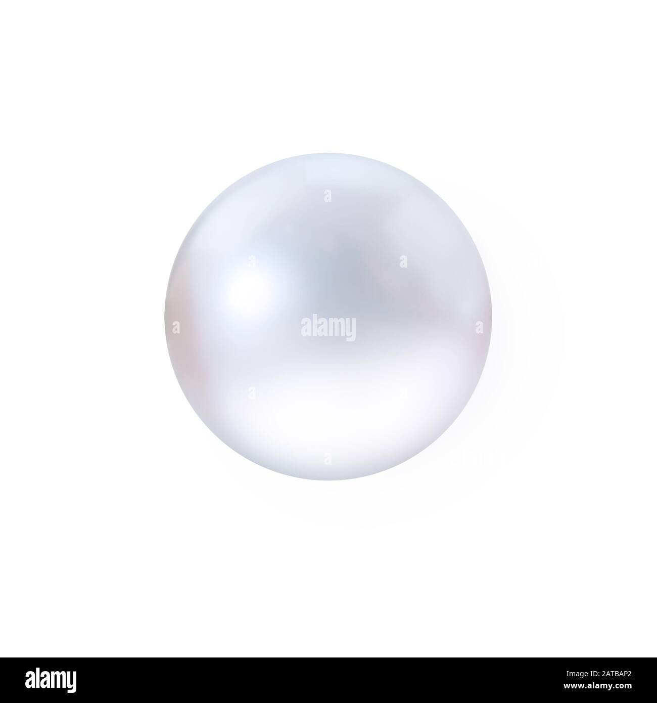 Realistic beautiful white shimmering pearl isolated on white background ...