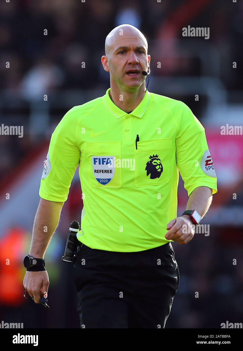 Referee Anthony Taylor during the Premier League match at the Vitality ...
