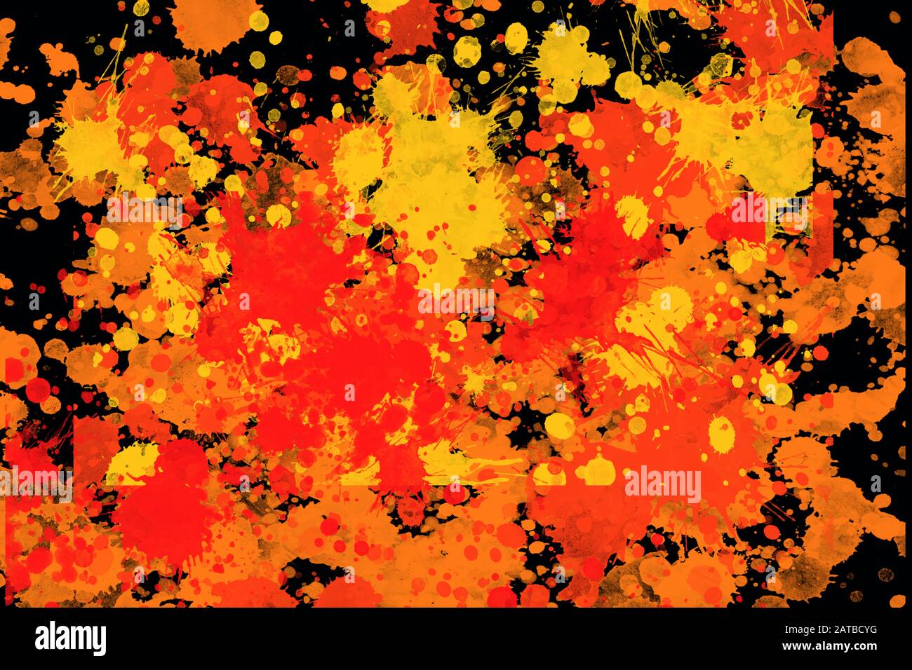 Orange red yellow paint stains texture template background Stock Photo ...