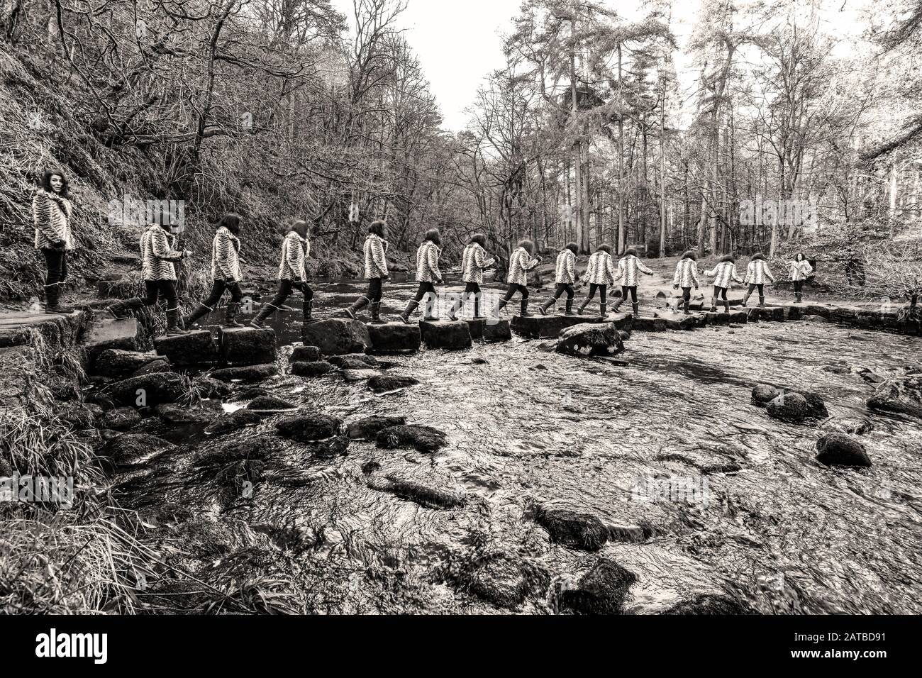 Stepping Stones, Hebden Water, Hardcastle Crags, Hebden Bridge ...