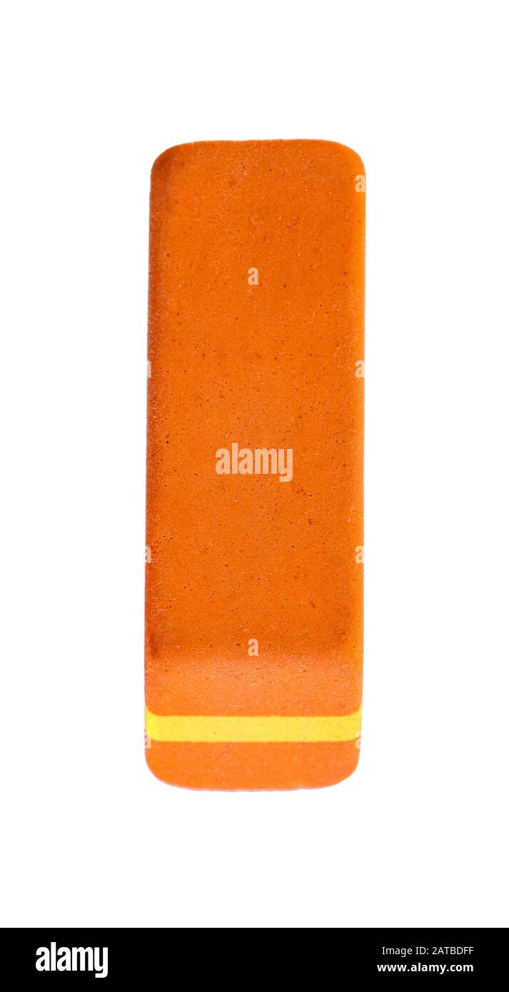 Rubber eraser for pencil and ink pen isolated on white background Stock ...