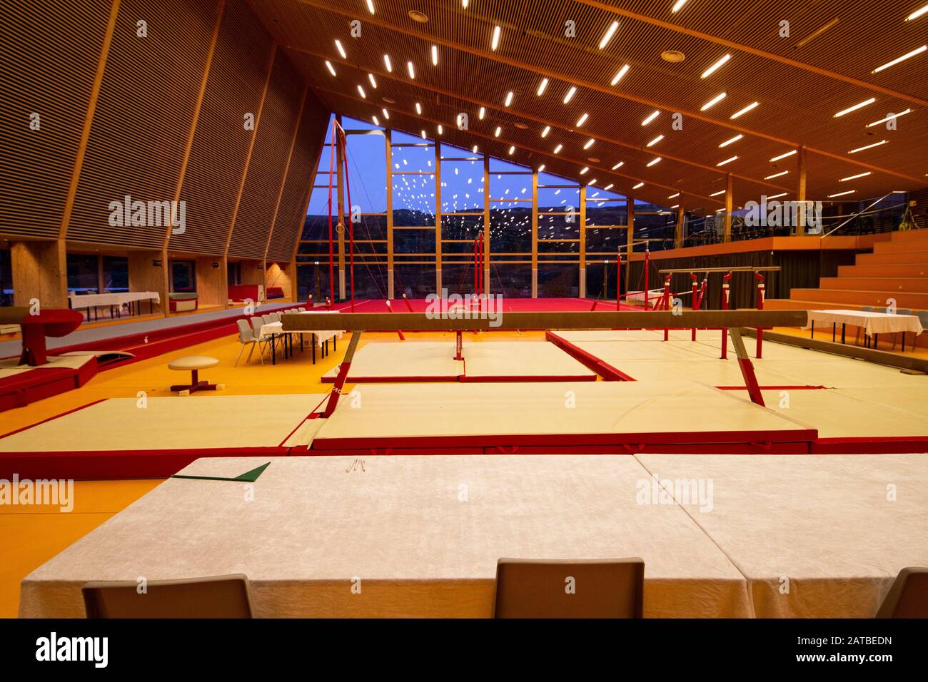 Gymnastic equipment in a gymnastic center Stock Photo - Alamy