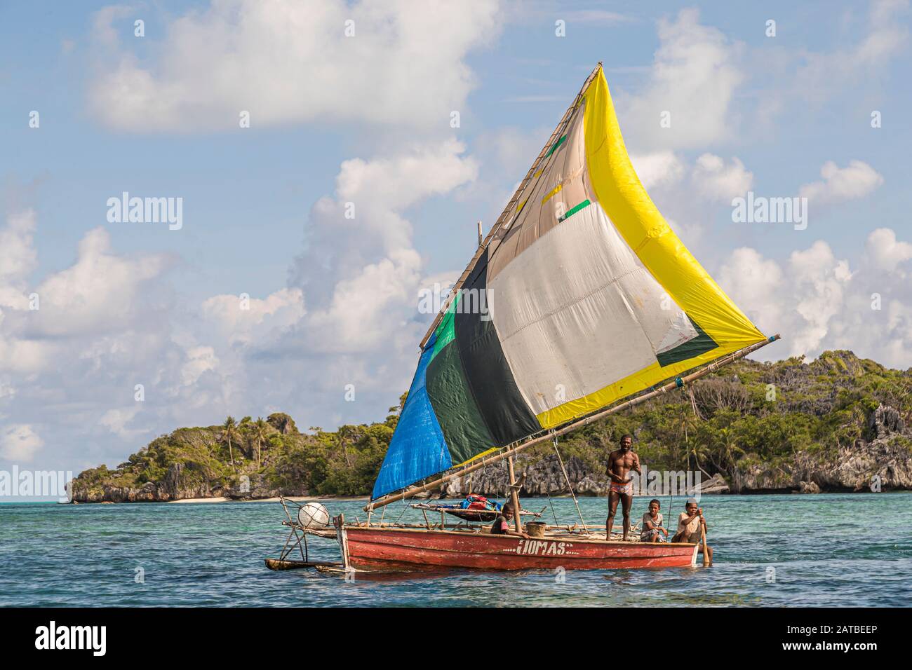 The Polynesian Proa is a multi-hull outrigger sailboat Stock Photo - Alamy