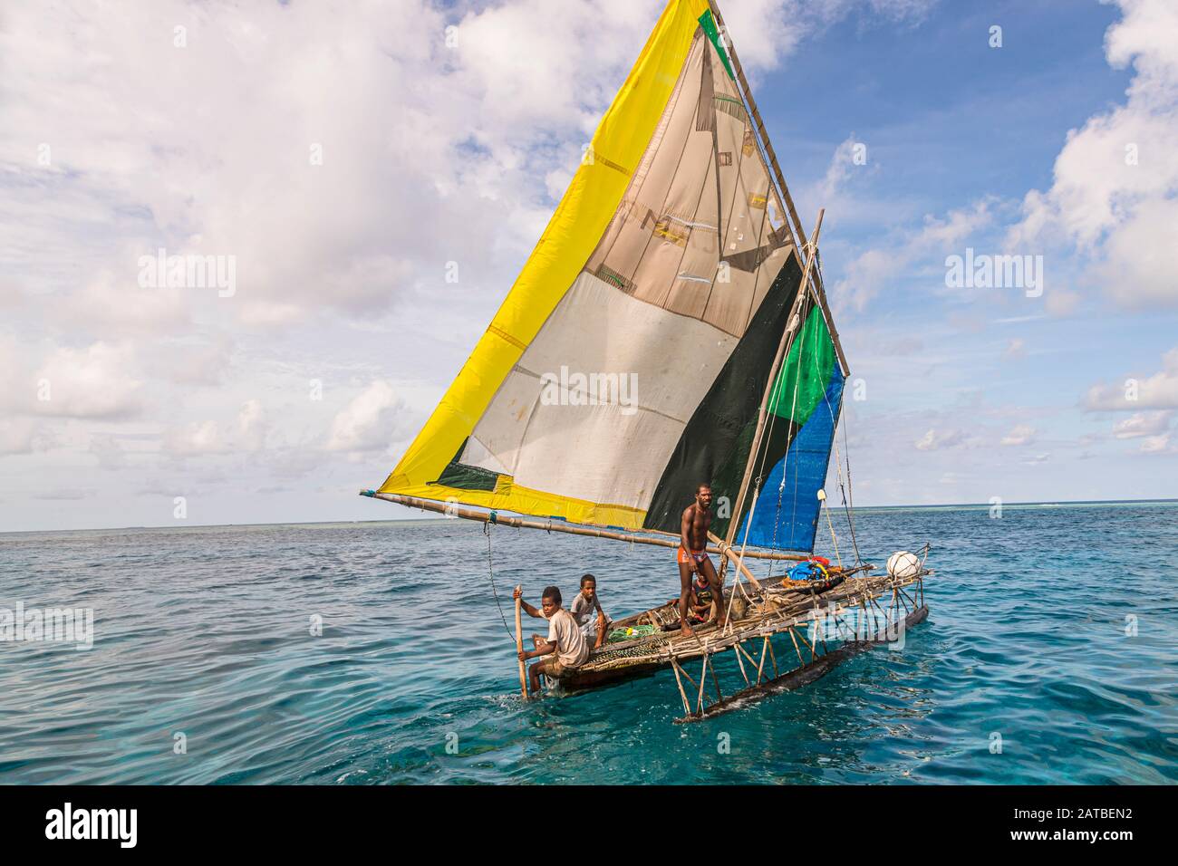 The Polynesian Proa is a multi-hull outrigger sailboat Stock Photo - Alamy
