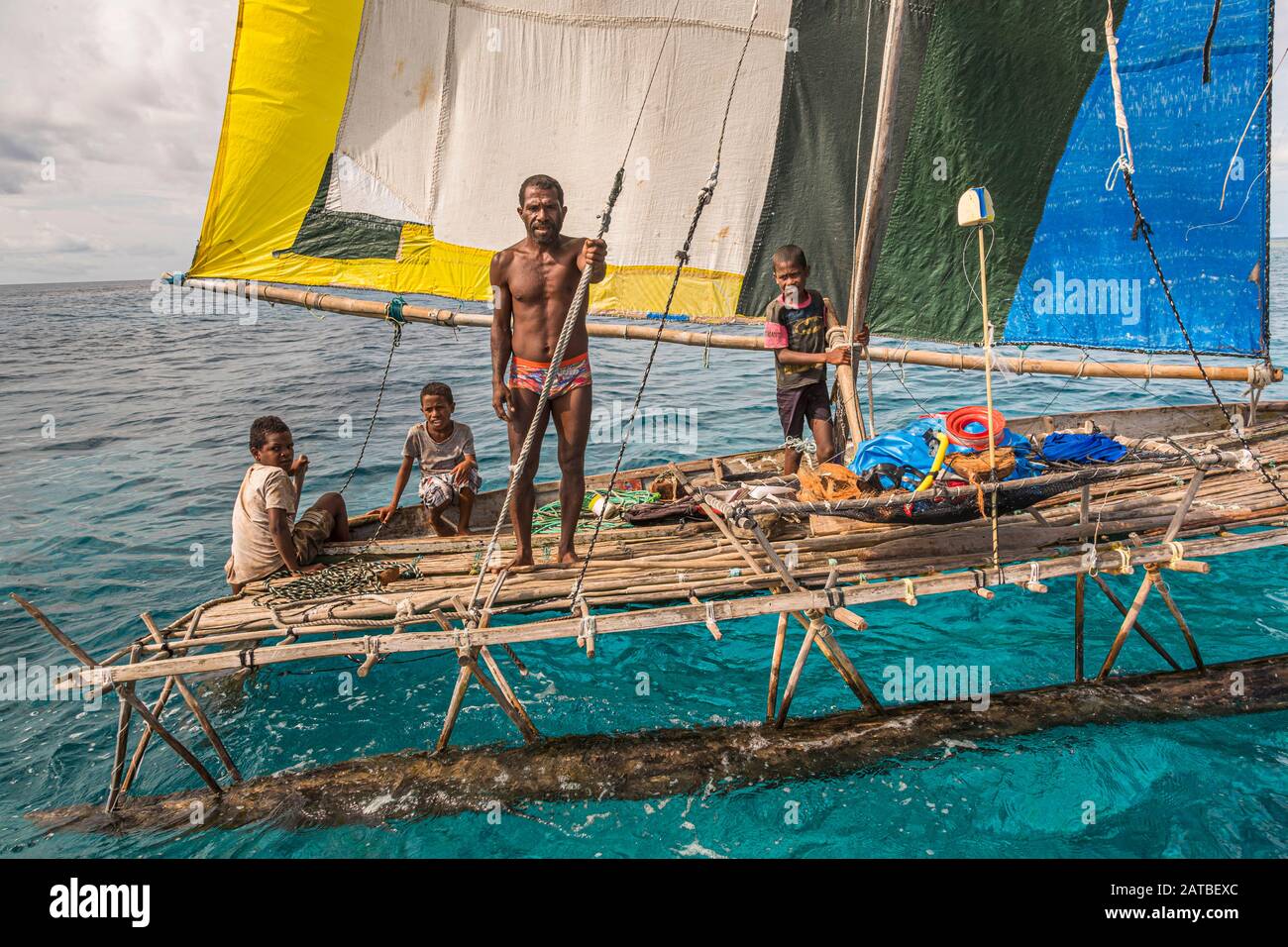 The Polynesian Proa is a multi-hull outrigger sailboat Stock Photo - Alamy