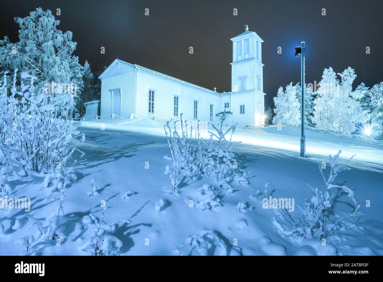 Polar night in Swedish Lapland Stock Photo - Alamy