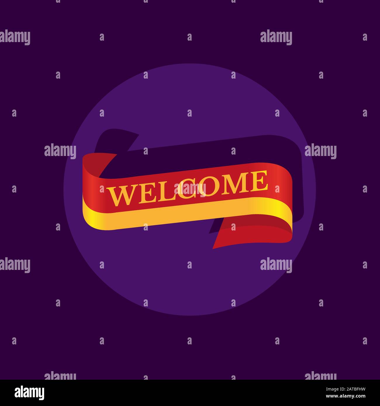 Welcome ribbon icon Stock Vector Image & Art - Alamy