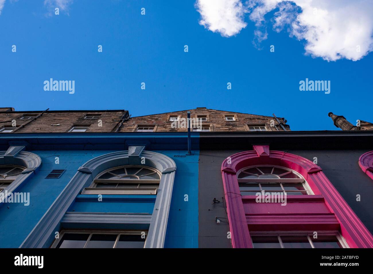 Victoria street colourful windows detail in Edinburgh. Edinburgh ...