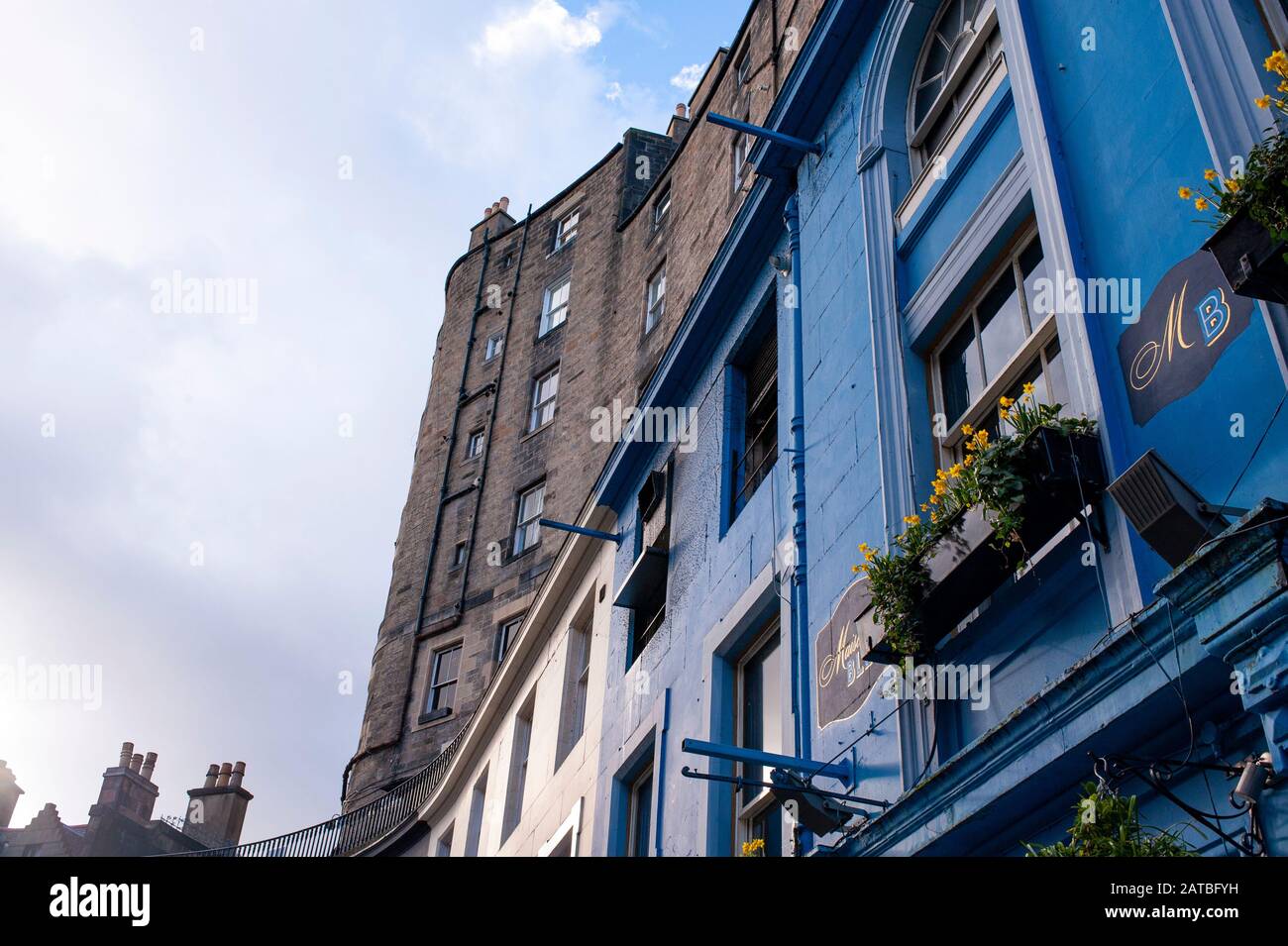 Victoria street colourful windows detail in Edinburgh. Edinburgh ...