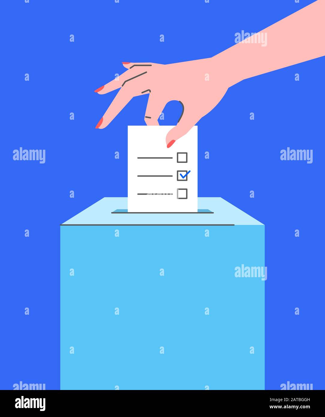 Ballot paper illustration Stock Vector Images - Alamy