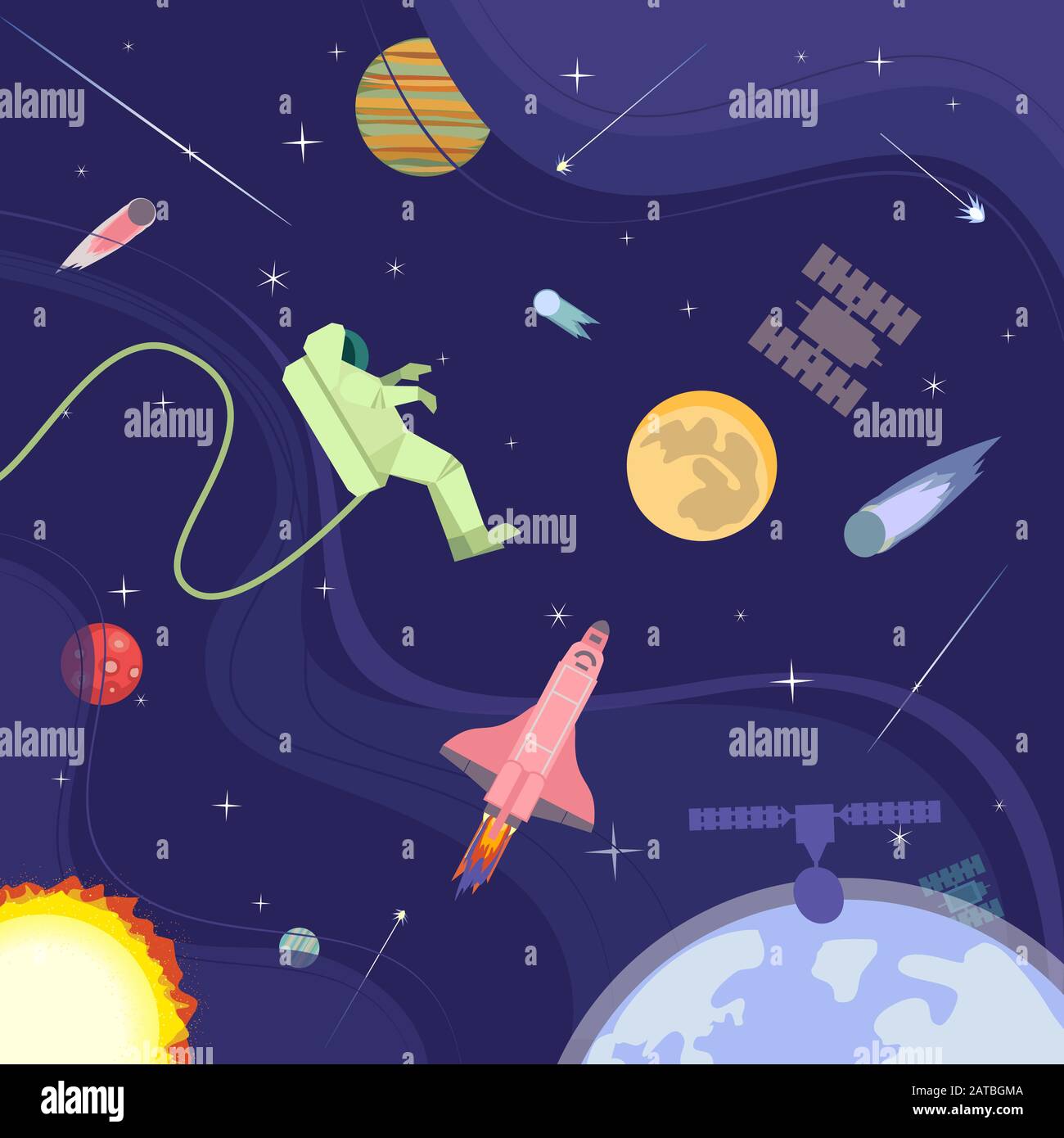 Outer space poster Stock Vector Image & Art - Alamy