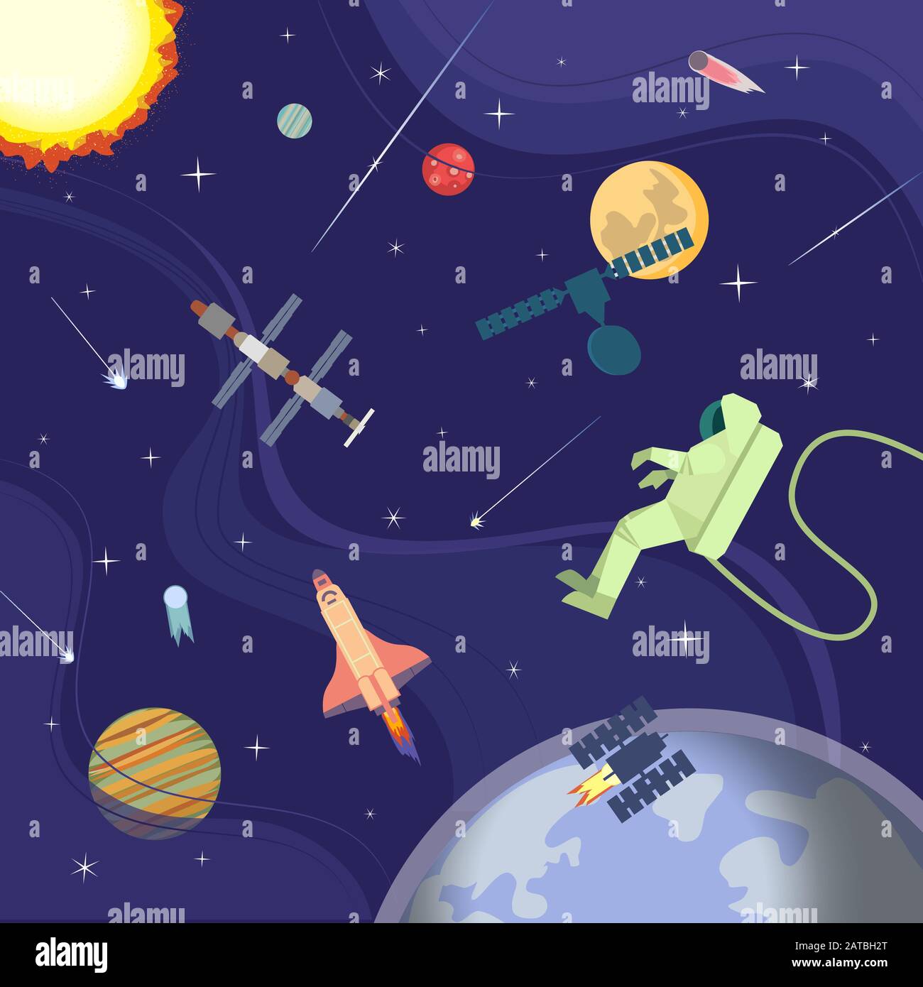 Outer space poster Stock Vector Image & Art - Alamy
