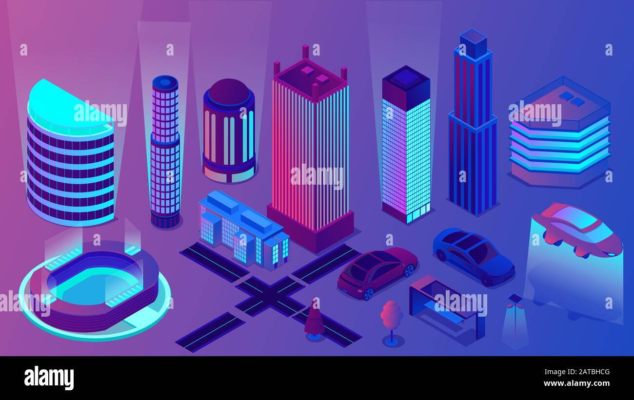 Illuminating night Stock Vector Images - Alamy