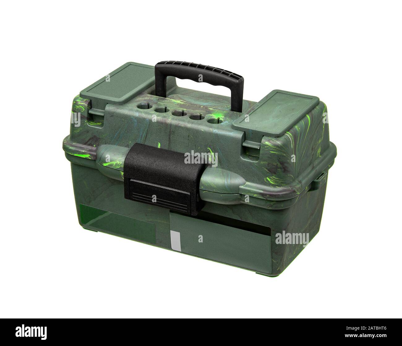 Large Shell Case. Hunting Cartridge ammo Box isolated on white ...