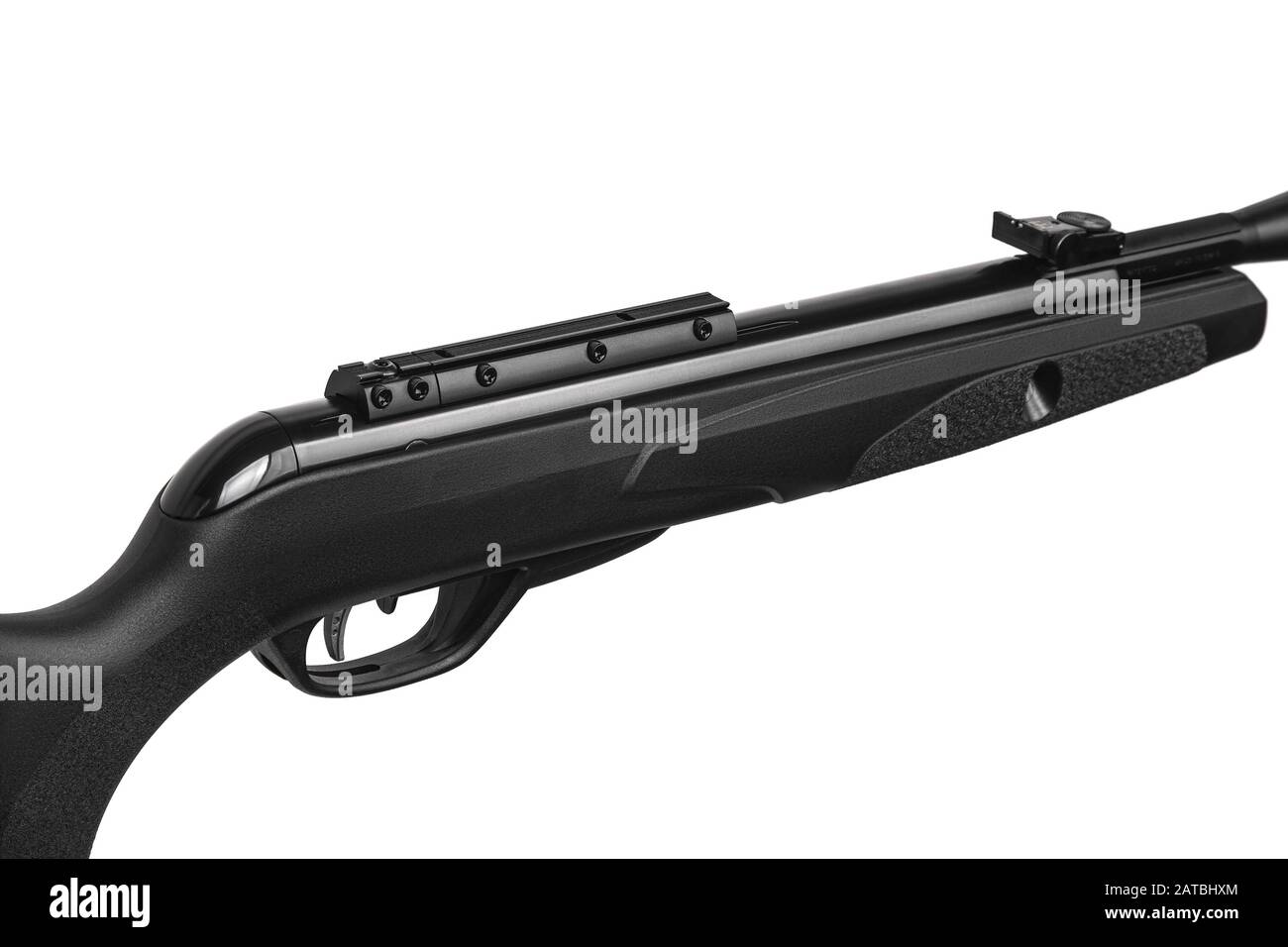 Pneumatic rifle isolated on white background Stock Photo - Alamy