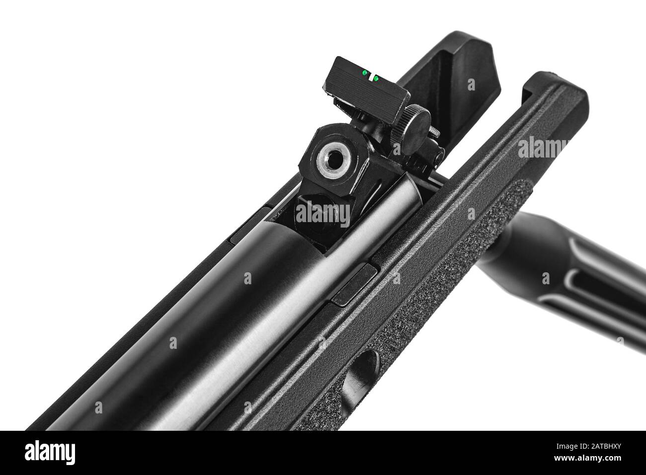 Pneumatic rifle isolated on white background Stock Photo - Alamy