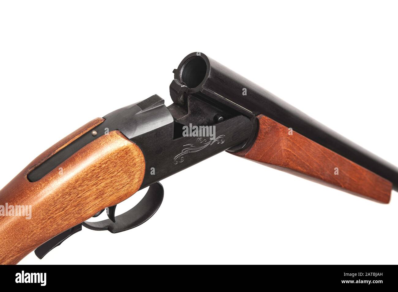 Smoothbore hunting rifle with a wooden butt. Single-barrel weapon for ...