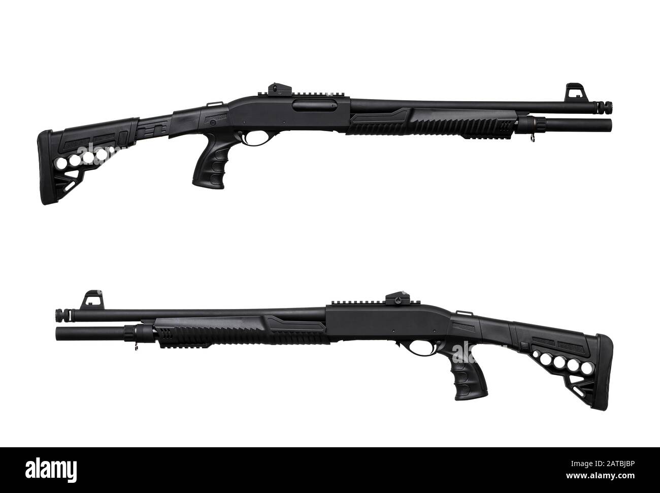 modern shotgun isolated on white background Stock Photo - Alamy