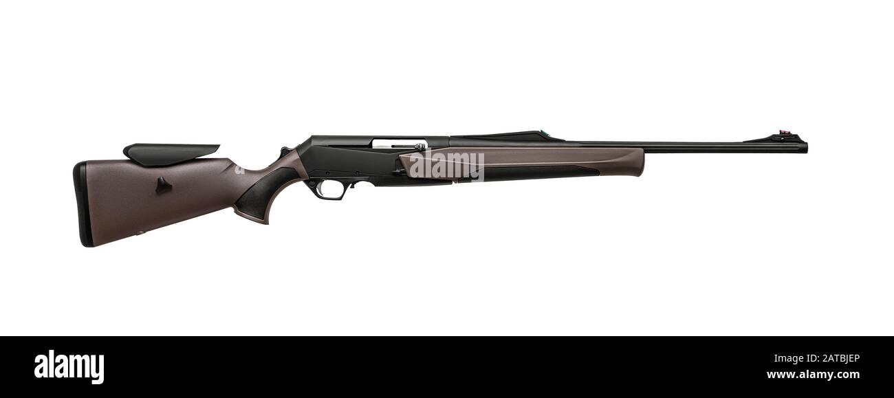 modern semi-automatic hunting rifle isolated on white background Stock ...