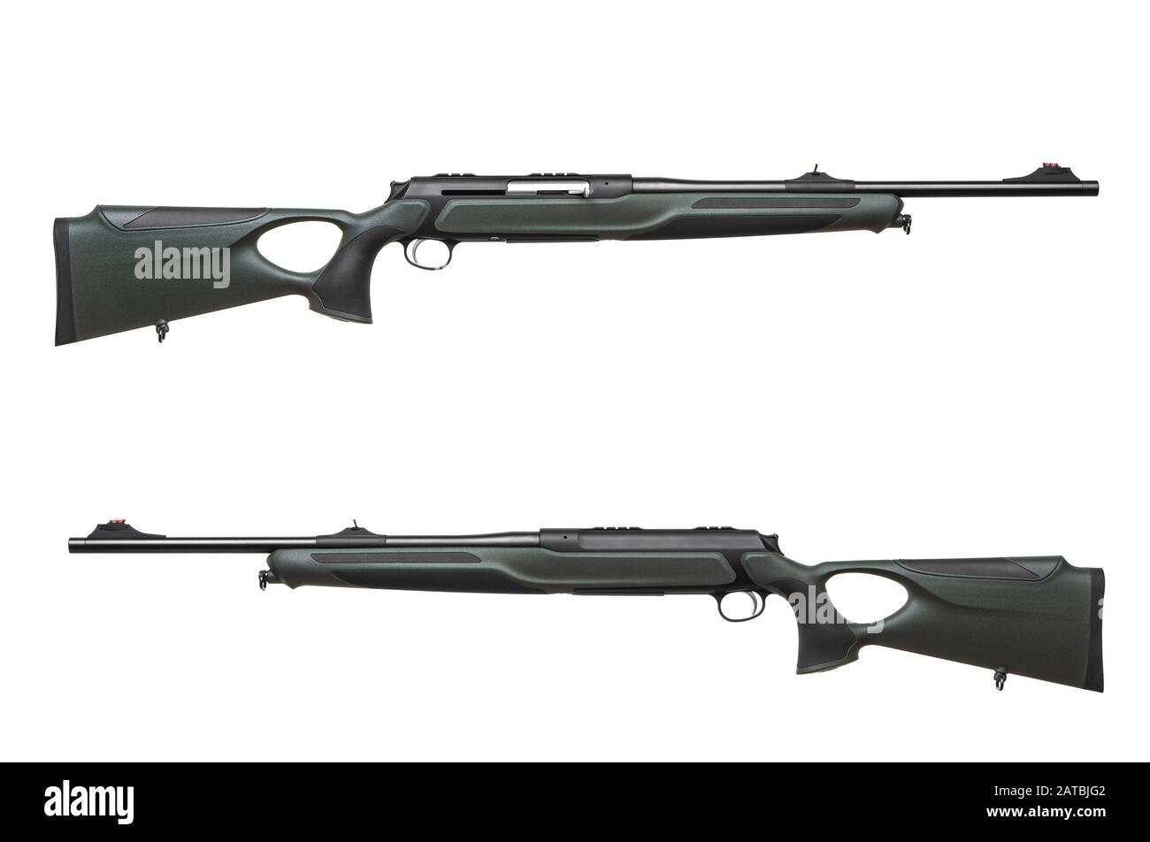 modern semi-automatic hunting rifle isolated on white background Stock ...