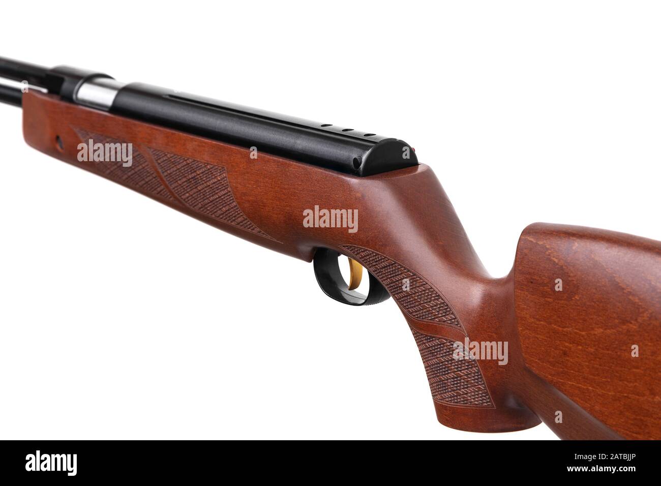 Pneumatic rifle isolated on white background Stock Photo - Alamy