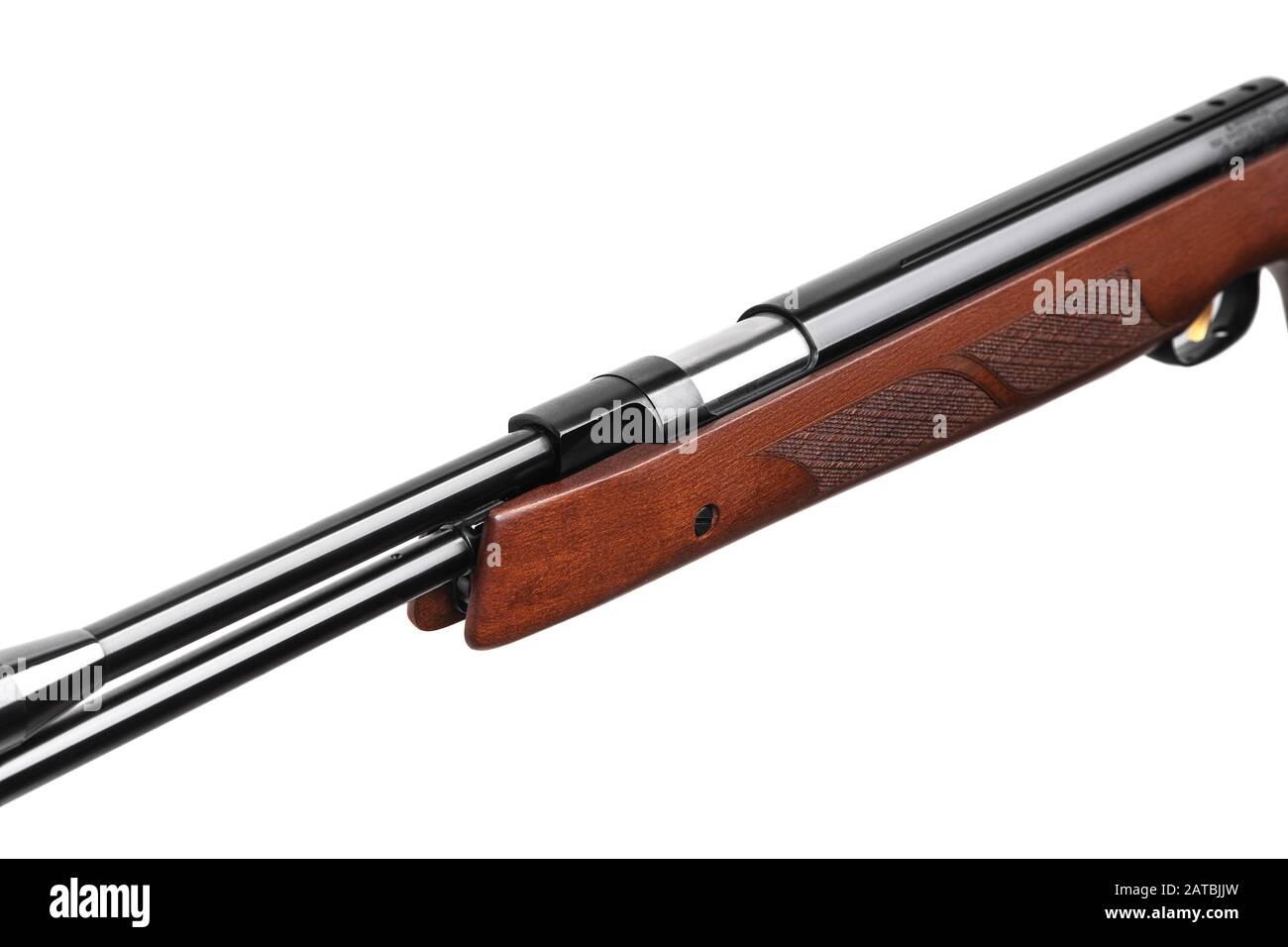 Pneumatic rifle isolated on white background Stock Photo - Alamy
