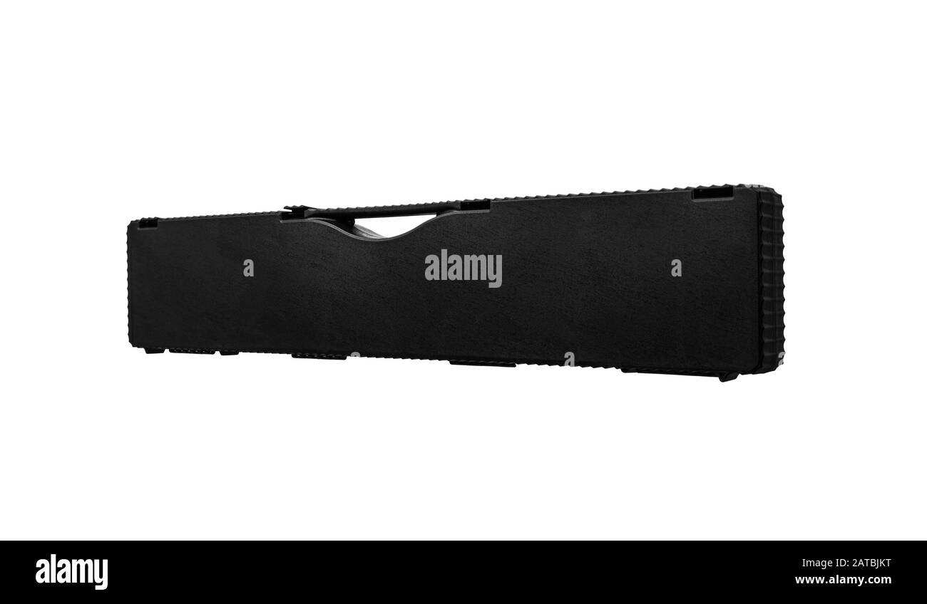 Black plastic hard case for transporting and storing weapons. Gun ...
