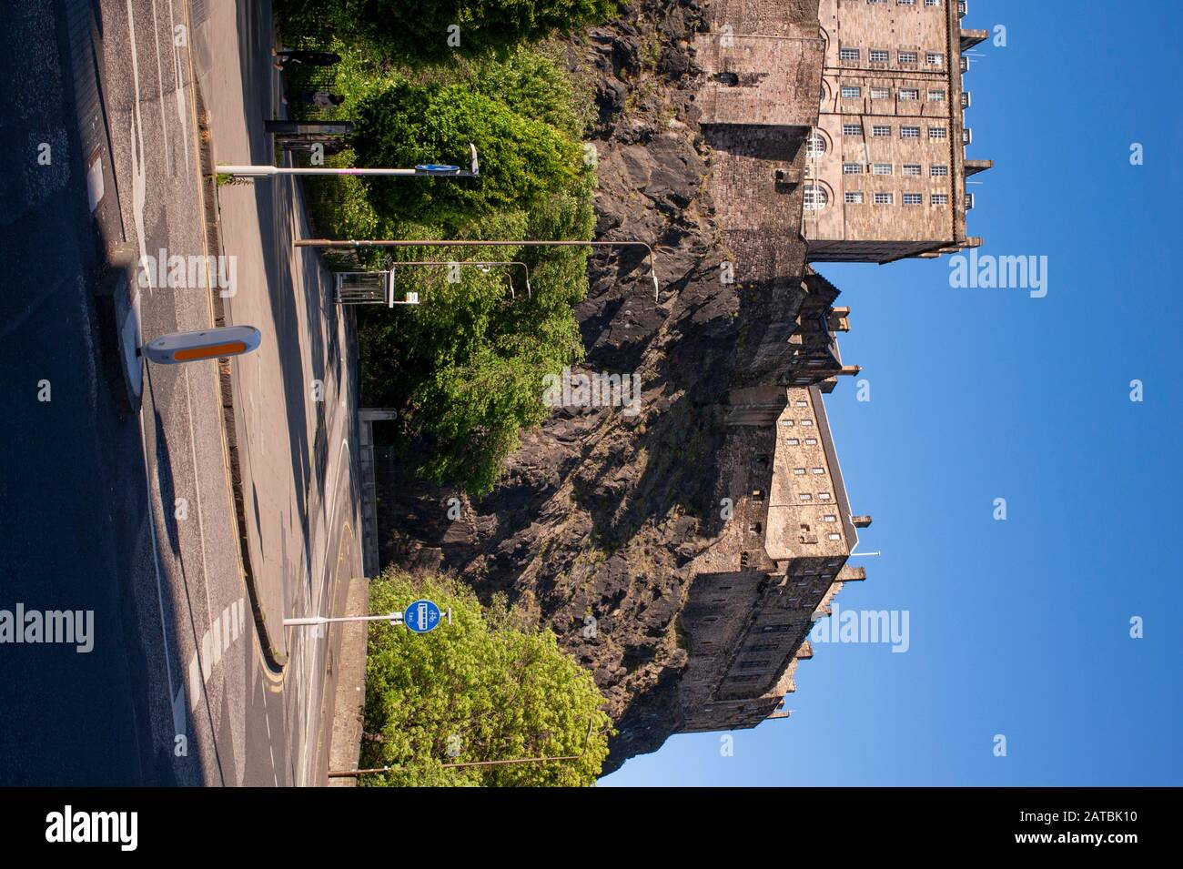 Edinburgh castle on a sunny day. Edinburgh cityscape/travel photograph ...