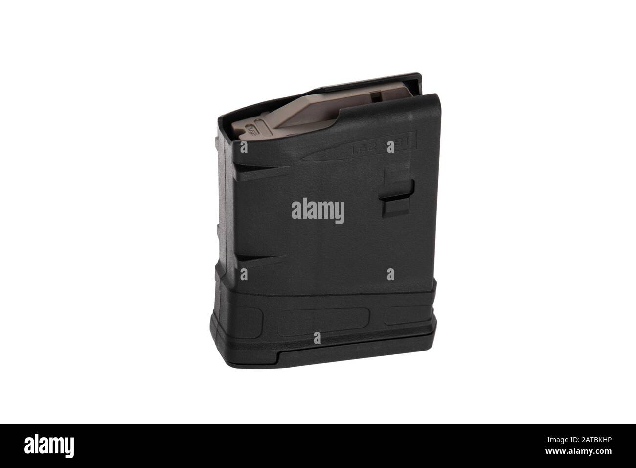 Assault rifle magazine isolated on white background Stock Photo - Alamy