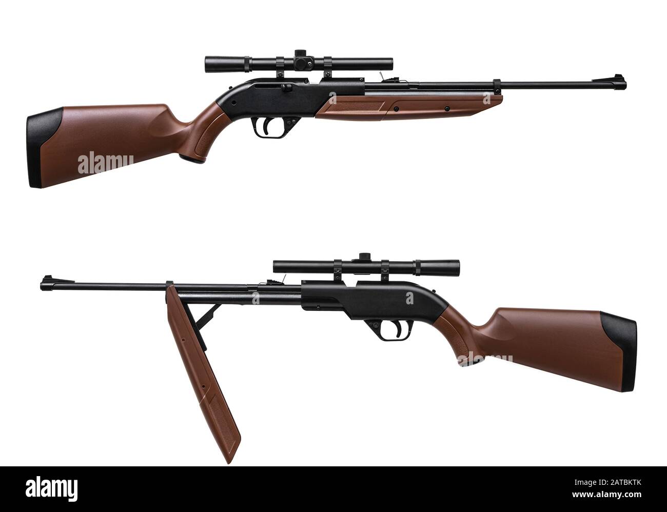 pneumatic rifle isolated on white background Stock Photo - Alamy