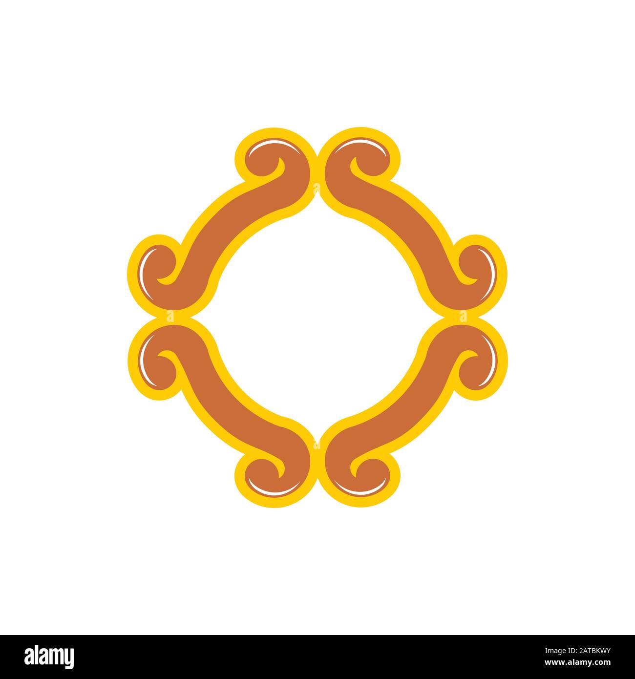 circle spiral traditional design frame vector Stock Vector Image & Art ...