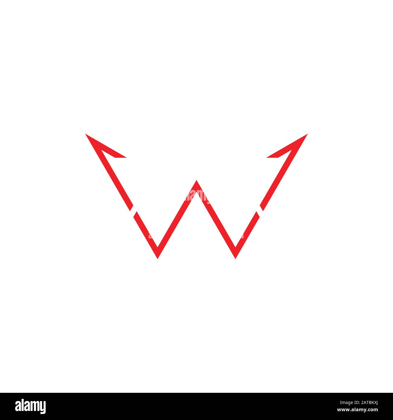 letter w thin geometric line logo vector Stock Vector Image & Art - Alamy